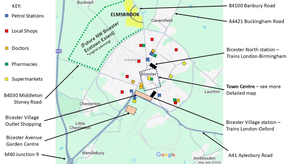 Bicester Area Guide Map – Elmsbrook Community Organisation – Bicester